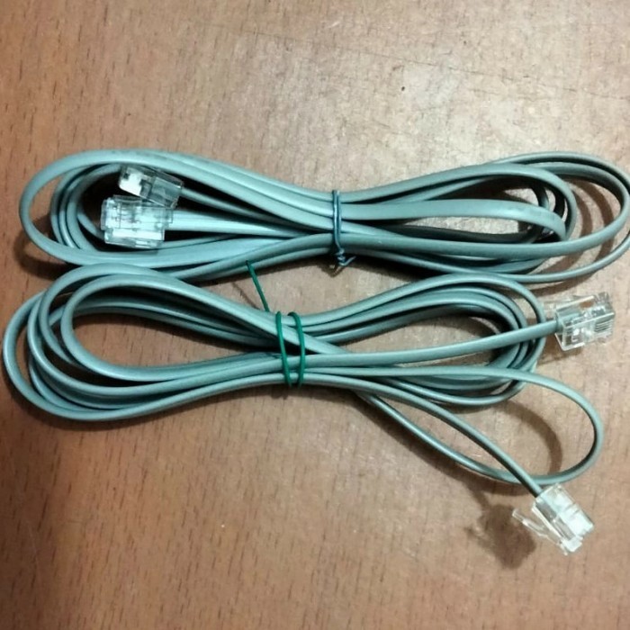 Jual KABEL TELEPON RJ11 2PIN - AS | Shopee Indonesia