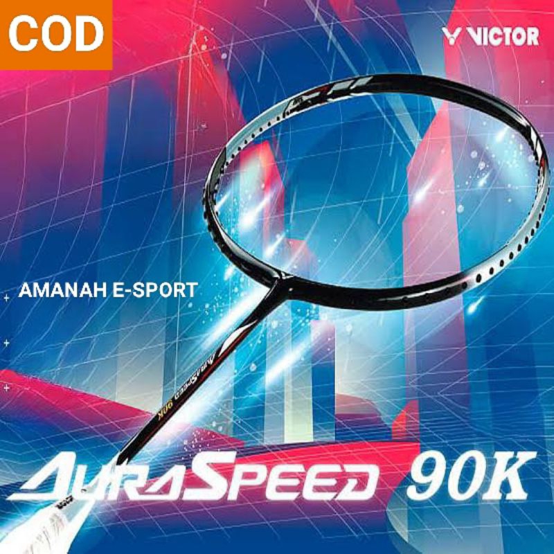 Jual RAKET BADMINTON VICTOR AURASPEED 90K LIMITED EDITION TANSION 31 LBS SIAP PAKAI BONUS TAS ...