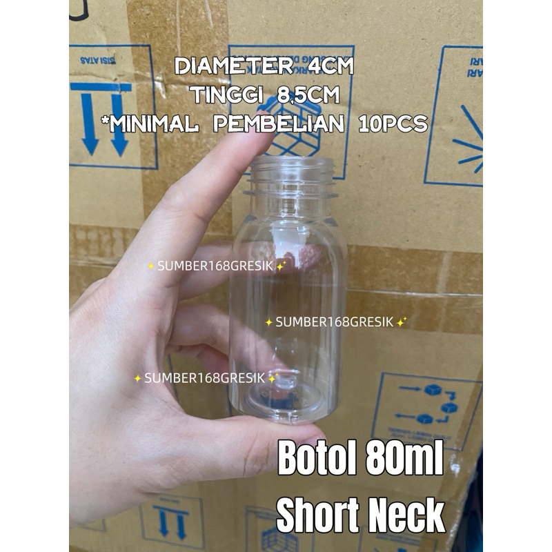 Jual Botol Plastik 80ml 100ml Short Neck | botol zamzam | botol kecil ...