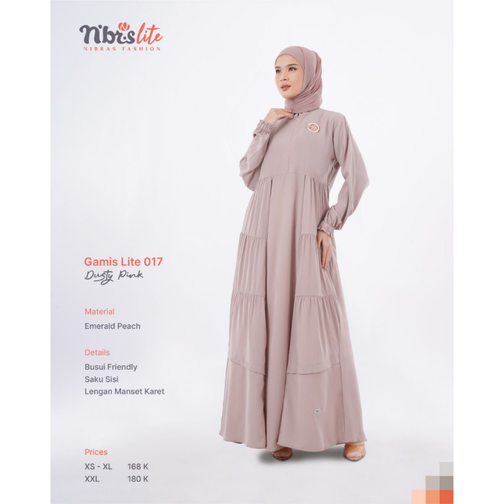 Jual NIBRAS LITE 017 GAMIS CANTIK BAHAN ADEM | Shopee Indonesia