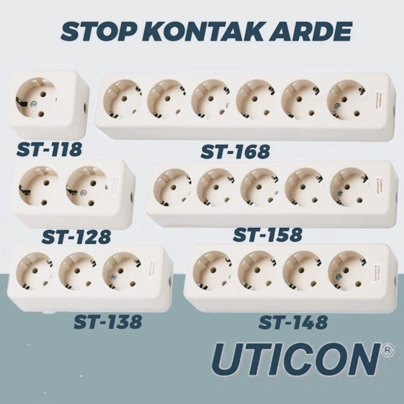 Jual Stop Kontak Arde Portable Uticon Original 1 | 2 | 3 | 4 | 5 | 6 Soket / Lubang | Shopee ...