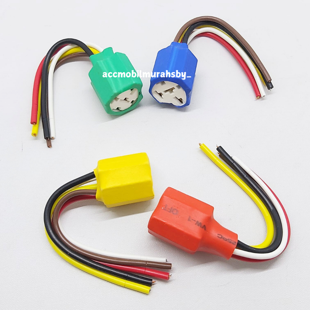 Jual Socket Relay 5 Kaki Keramik Plus Kabel Polos Harga 1 pcs | Shopee ...