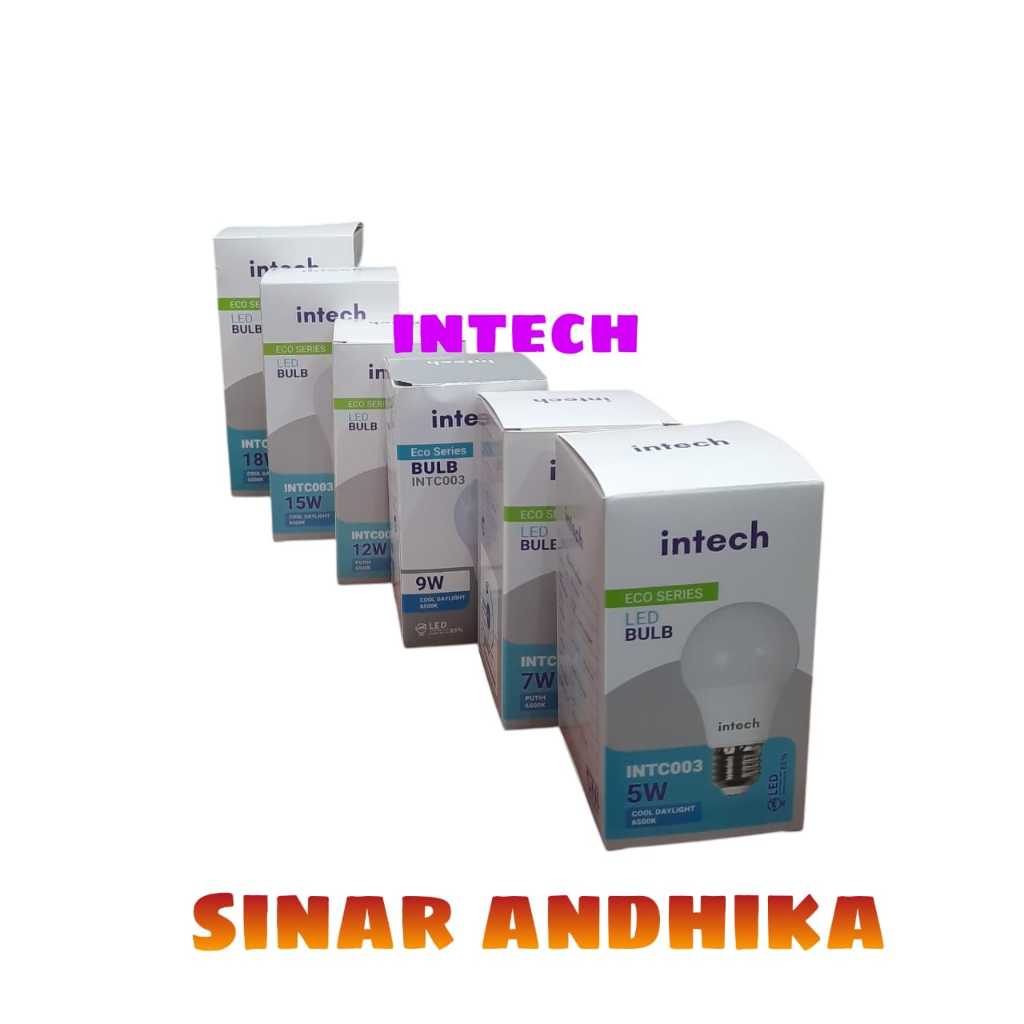 Jual Lampu LED Buld Intech Eco Warna Putih INTC003 | Shopee Indonesia