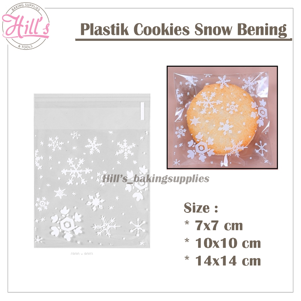 Jual PLASTIK COOKIES SNOW TRANSPARAN UKURAN KECIL DAN BESAR 7x7 10x10 ...