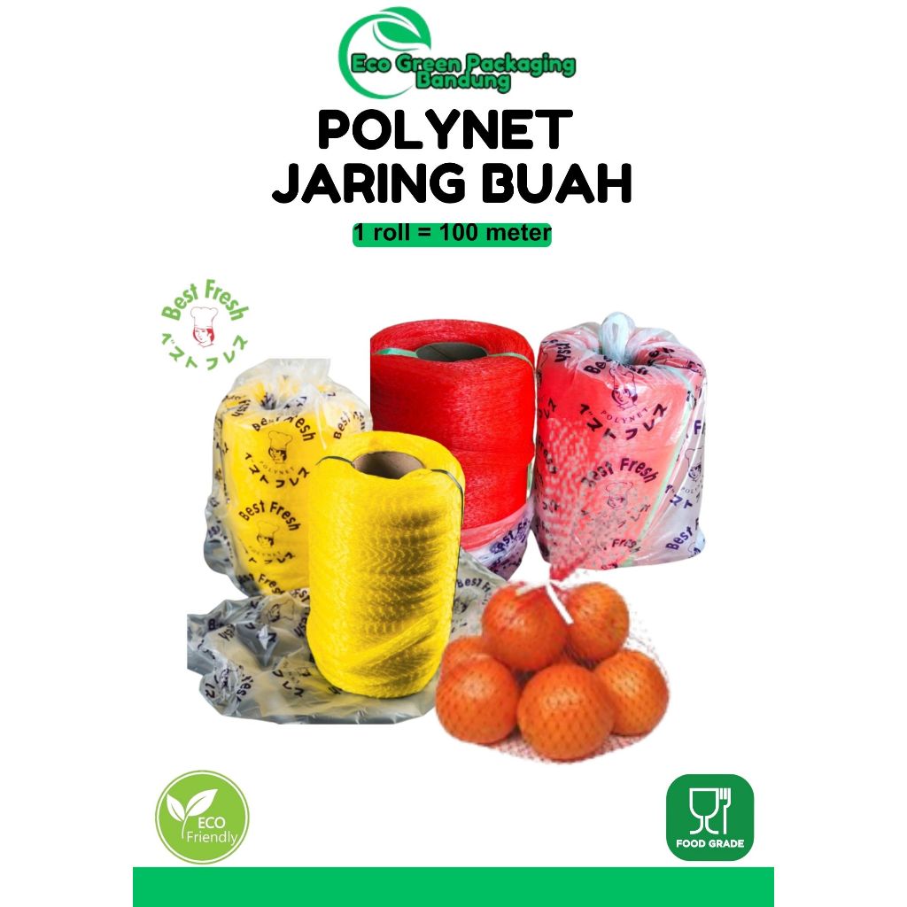Jual POLYNET ROLL 100 METER | JARING BUAH |BEST FRESH | Shopee Indonesia