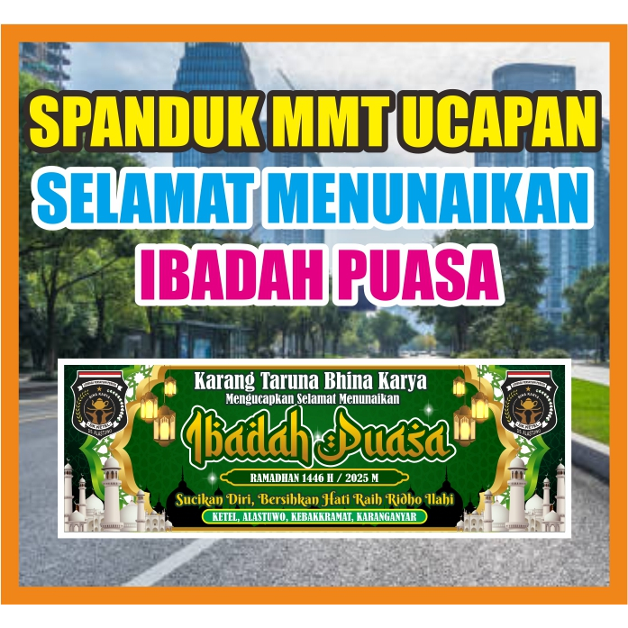 Jual Sepanduk MMT Ucapan Selamat Menjalankan Puasa | Shopee Indonesia