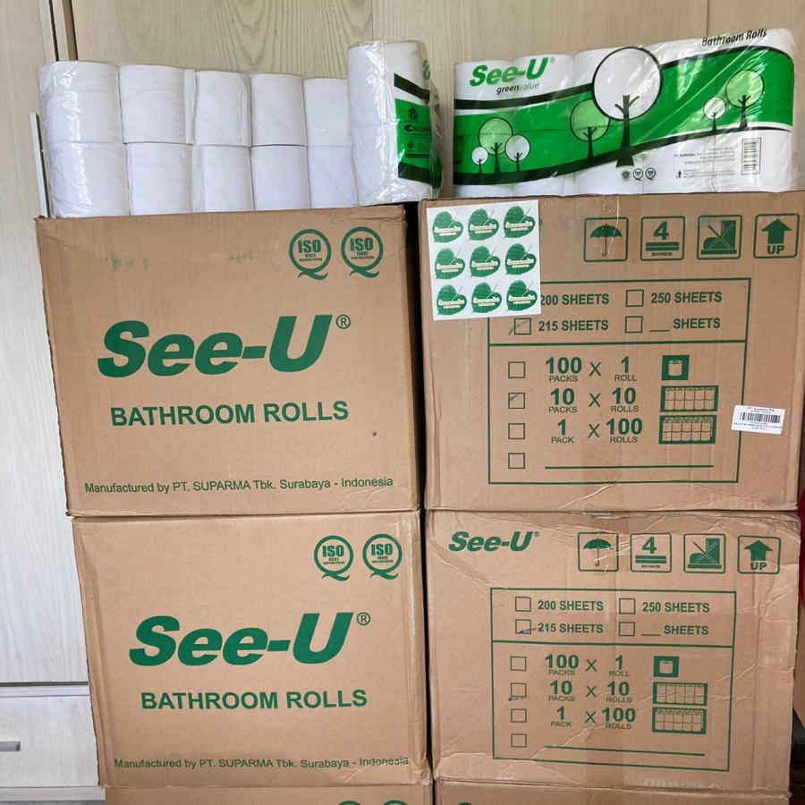 Jual Tissue Roll See-U Green Value Tisu Gulung (1 dus isi 100 Rolls ...