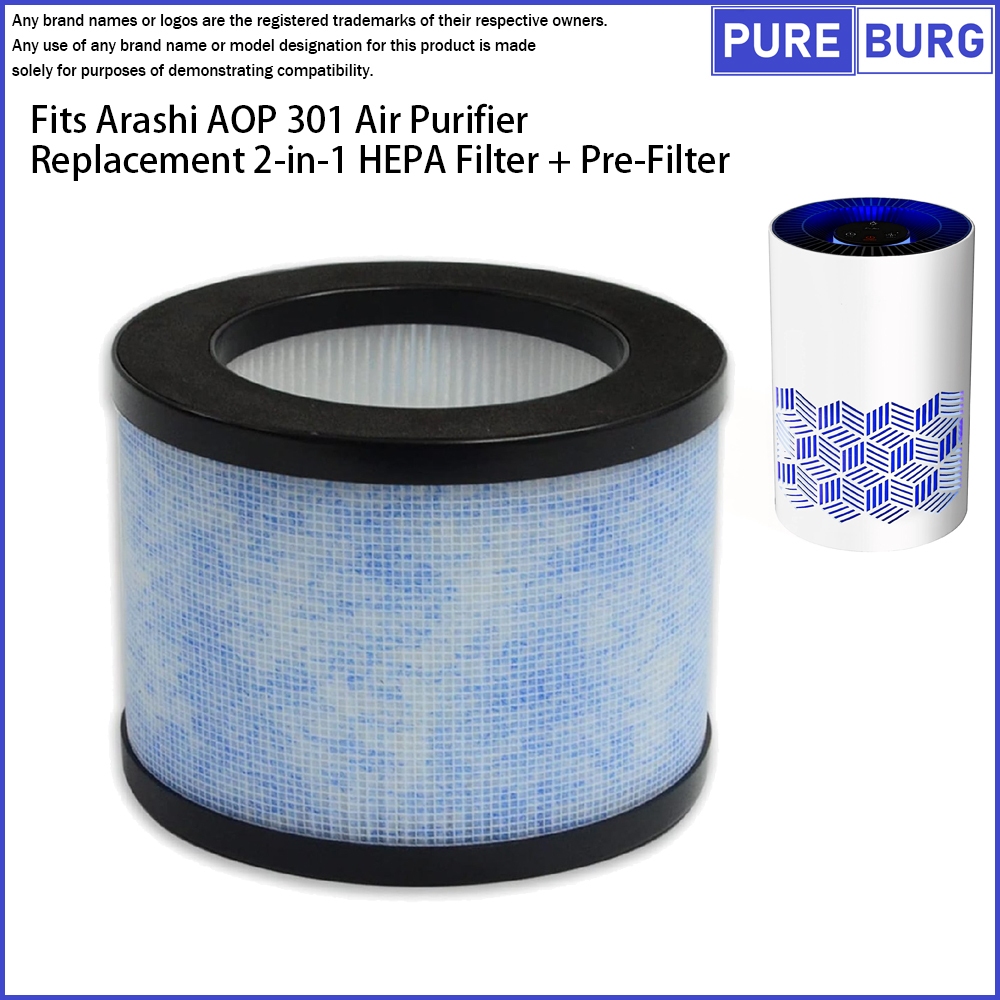 Jual PUREBURG® - Arashi AOP 301 Air Purifier Filter Pengganti Karbon ...