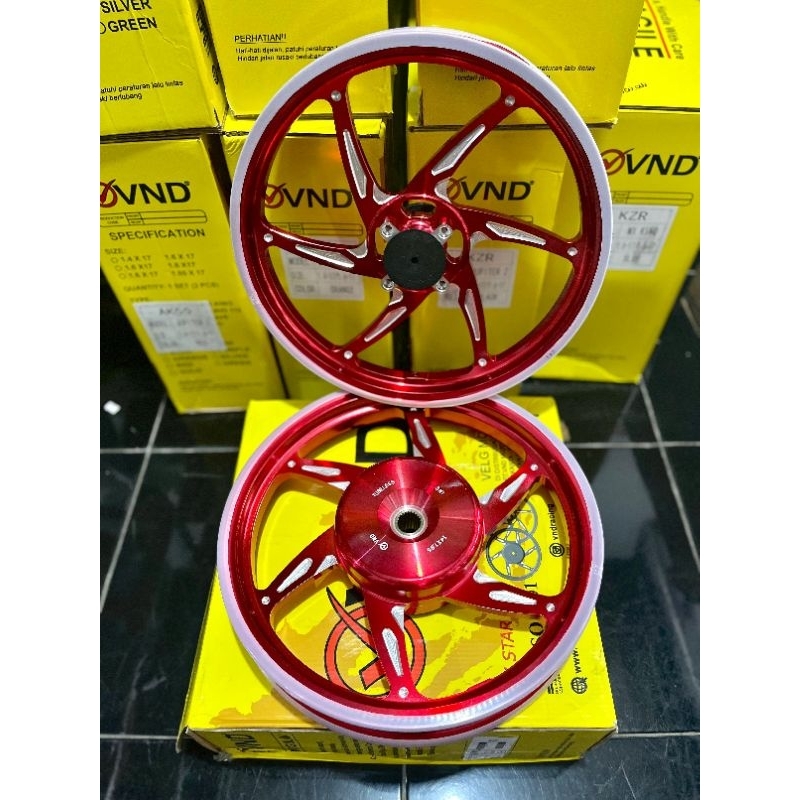 Jual Velg Ori Vnd Six Star V2 VARIO 125/150/160 CBS Uk 14*160/185 | Shopee Indonesia