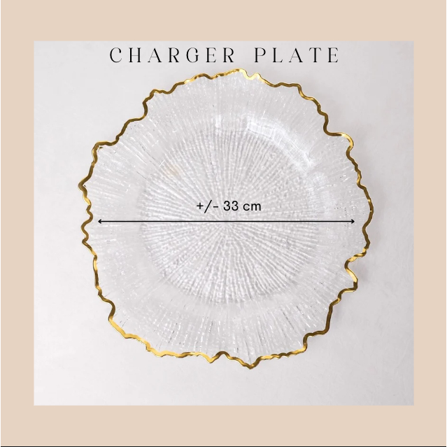 Jual PIRING SAJI GOLD PIRING HIAS BESAR WEDDING CHARGER PLATE PAJANGAN ...