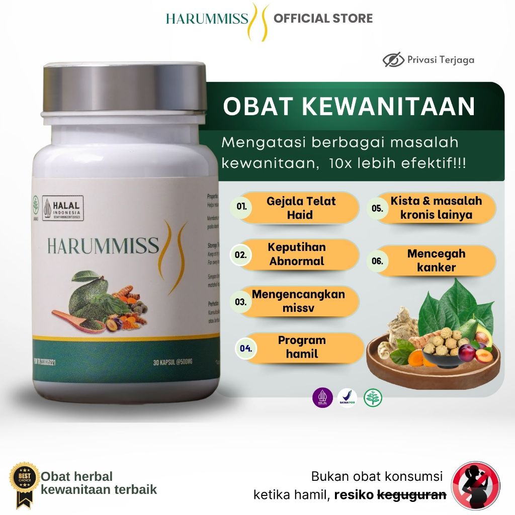 Jual HARUMMISS Obat Telat Haid Keputihan Abnormal Mengencangkan Miss V ...