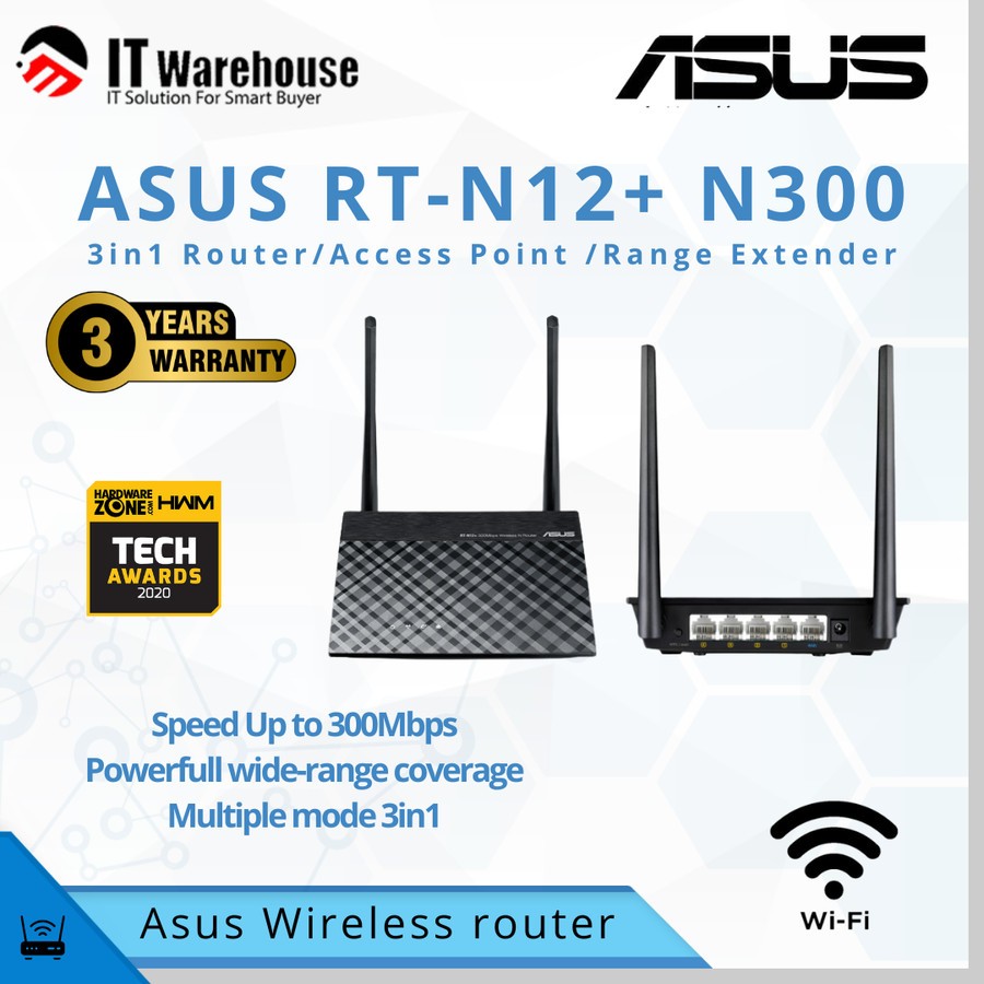 Jual ASUS RT-N12+ N300 / Wireless Router / Router /Access Point ...