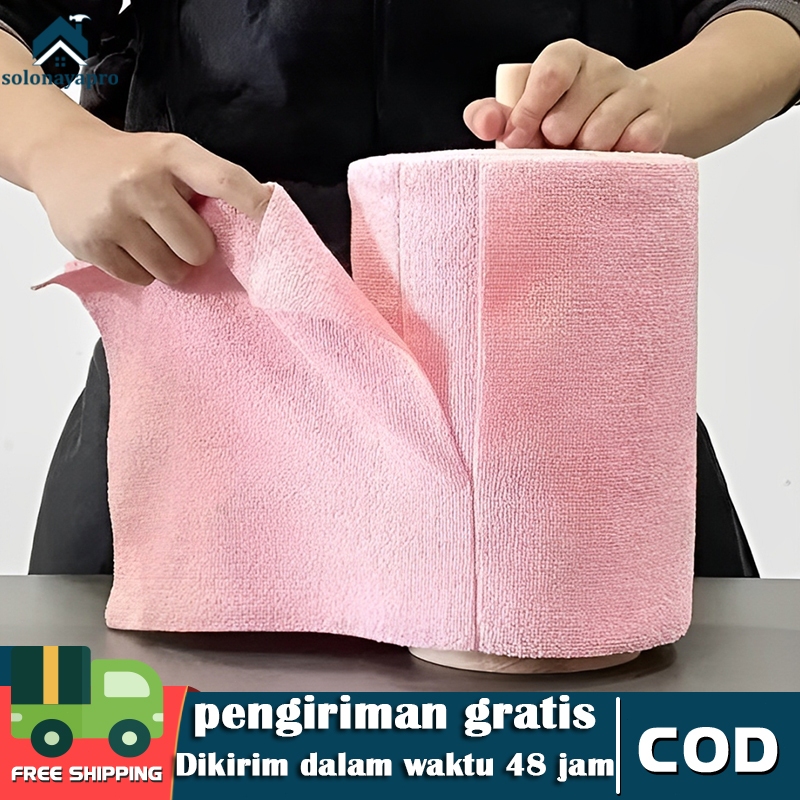 Jual 20 Lembar Kain Lap Microfiber Tissue Dapur Gulung Anti Minyak Dicuci Pakai Ulang Kain ...