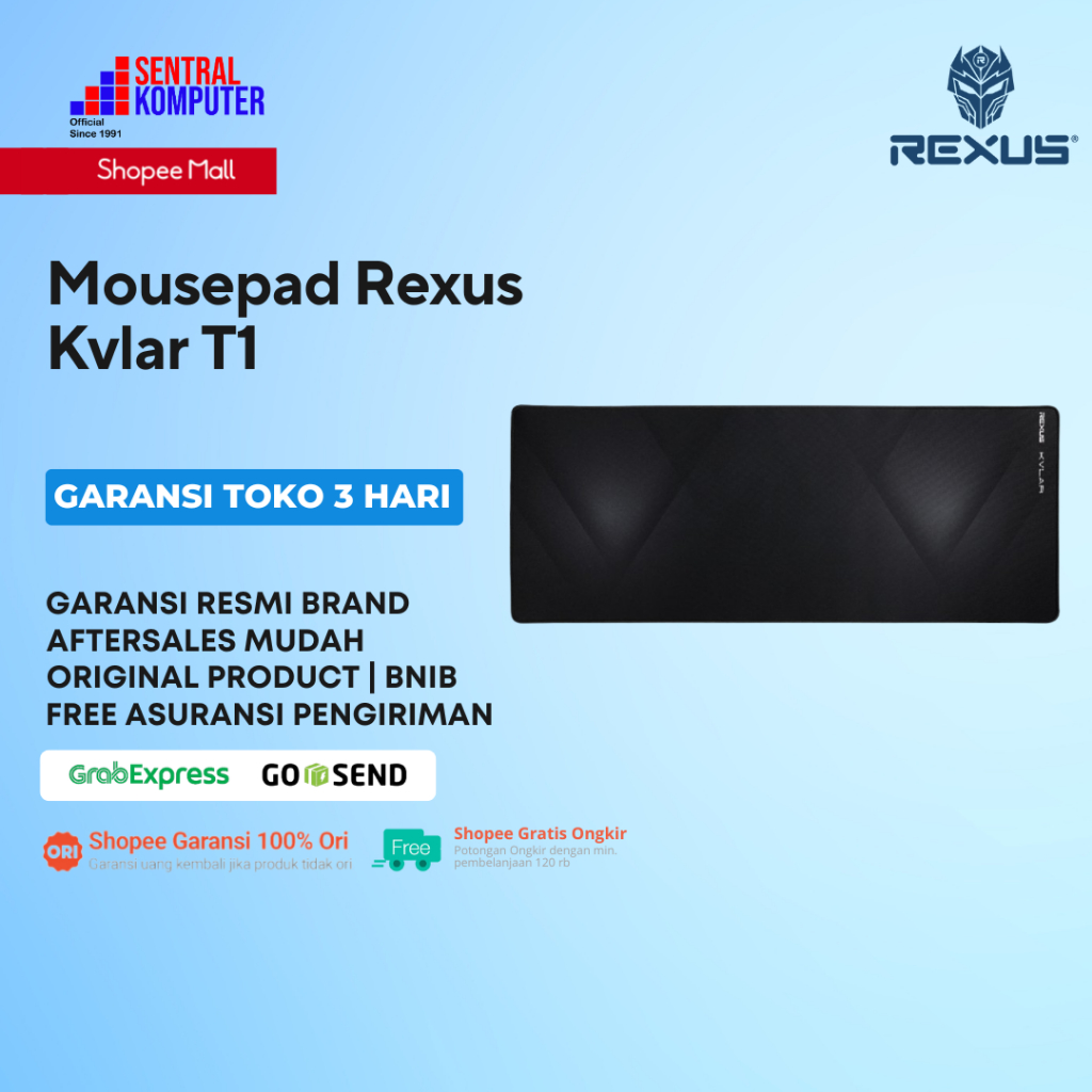 Jual Rexus T1 Kvlar Gaming Mousepad | Shopee Indonesia