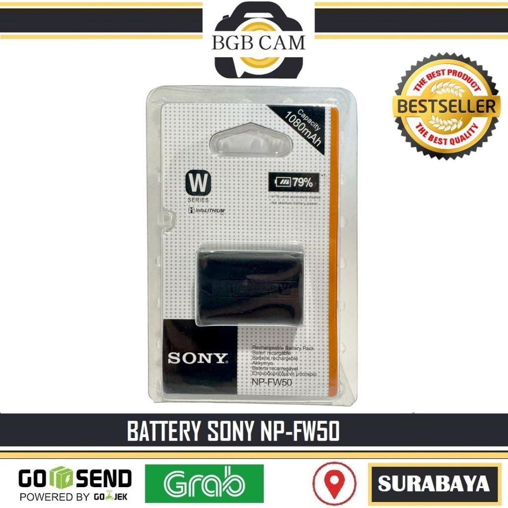 Jual Baterai Sony NP-FW50 Battery For A5000 / A5100 / A6000 / A6300 / A6400 / ZV-E10 DLL NP-FW ...