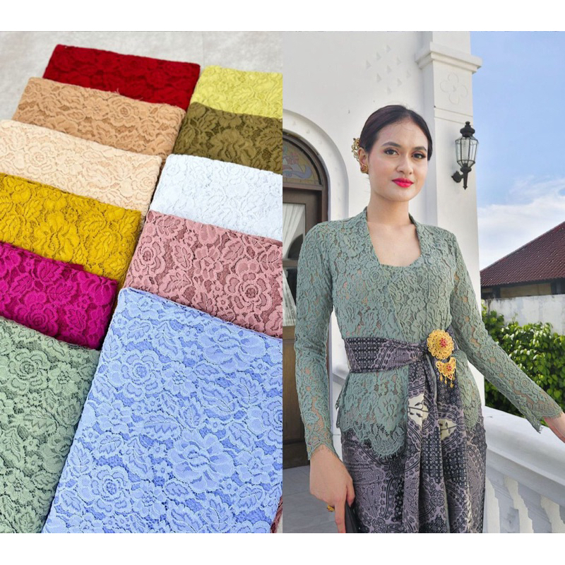 Jual KAIN KEBAYA BROKAT LACE CORD//BROKAT PREMIUM LACE 1MPORT | Shopee ...
