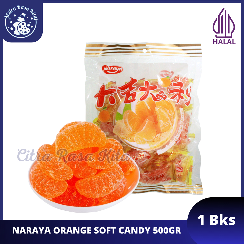 Jual Naraya Orange Soft Candy / Permen Lunak Rasa Dan Bentuk Jeruk ...