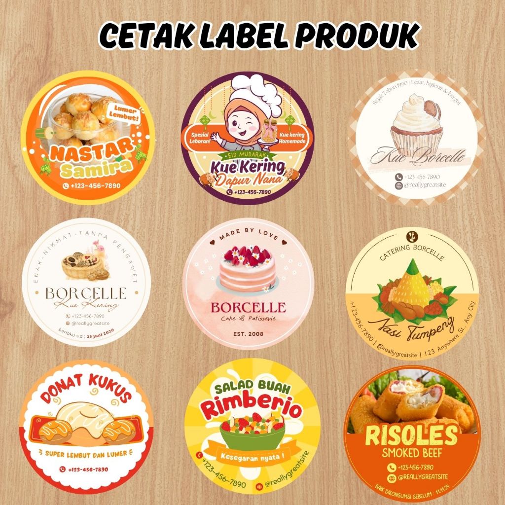 Jual Cetak Sticker Chromo Label Kemasan Produk Makanan Ringan /Kue ...