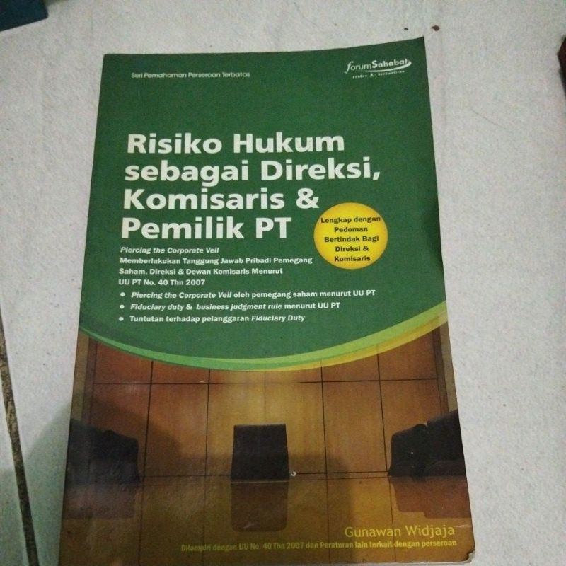 Jual gunawan Widjaja risiko hukum sebagai direksi komisaris dan pemilik ...