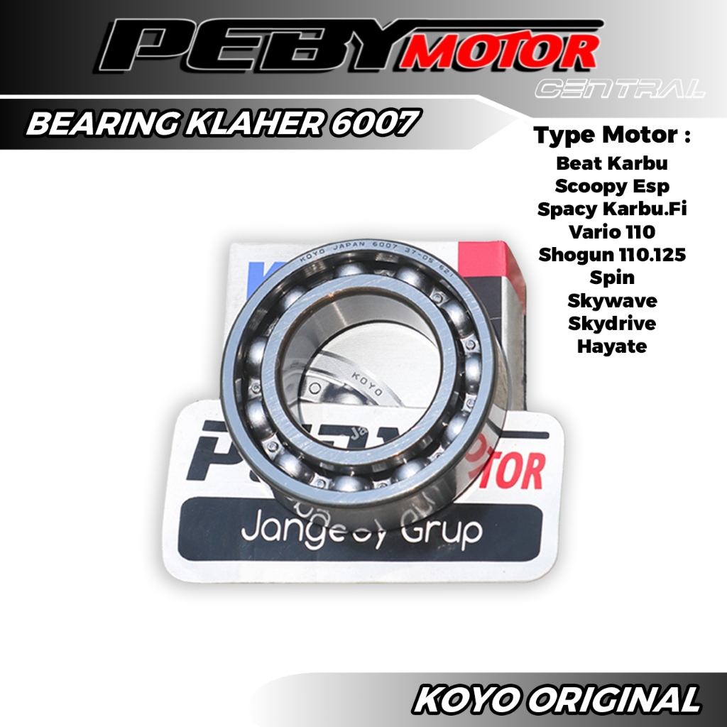 Jual Bearing Laher Kruk As 6007 KOYO Beat Scoopy Karbu Vario 110 Fi Esp Shogun 110 125 Spin ...