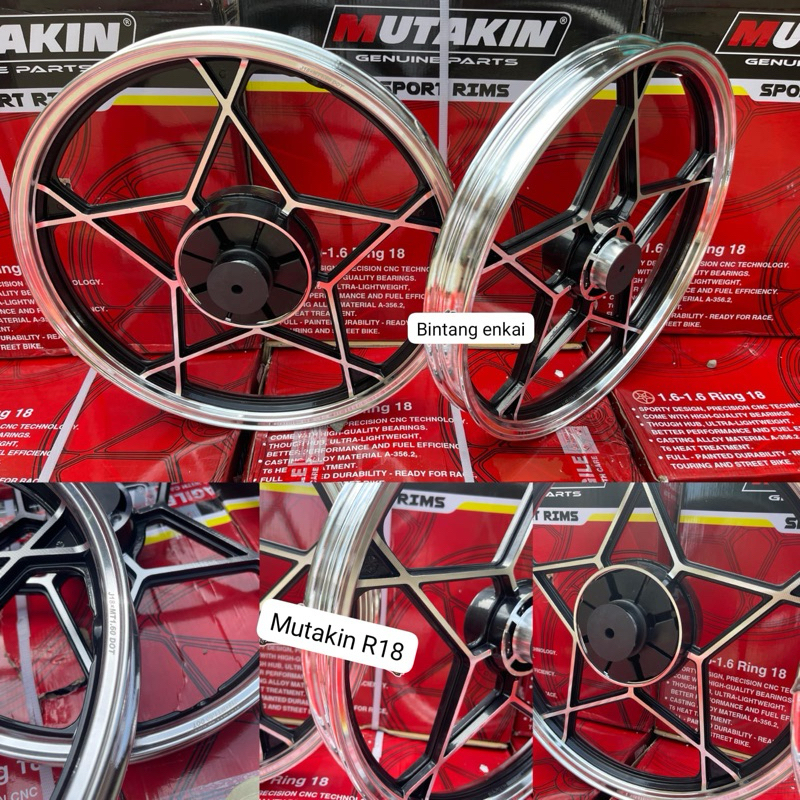 Jual velg mutakin r18 model bintang pnp rxking rxz spek blayer | Shopee ...