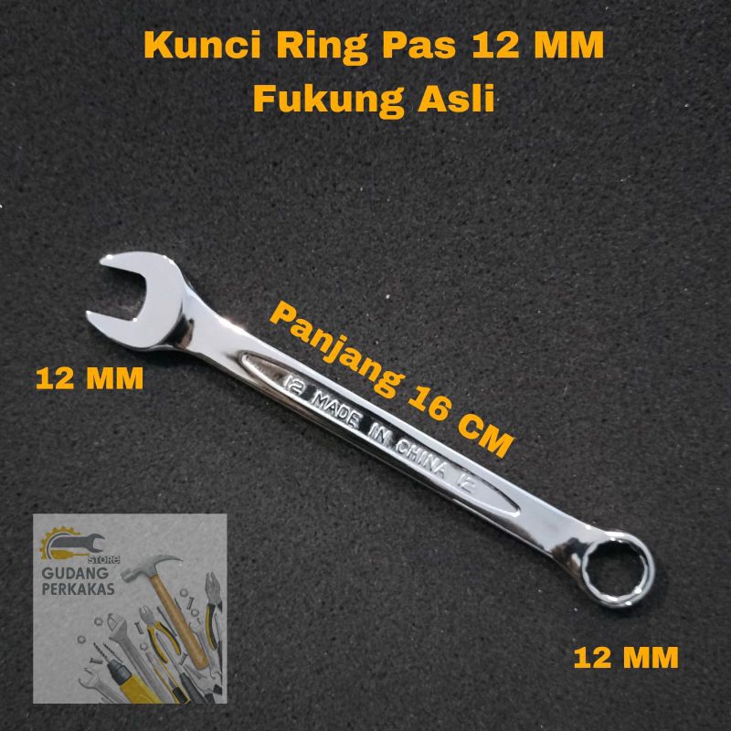 Jual Kunci R/P 12 MM FUKUNG ASLI - Ring Pas 12MM Combination Wrench ...