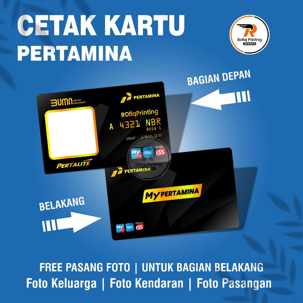Jual Cetak Kartu My Pertamina Bahan PVC Premium | Shopee Indonesia