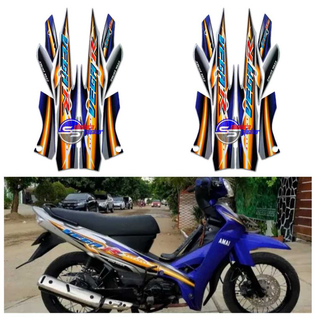 Jual STRIPING STIKER LIS LES POLET BODY MOTOR YAMAHA VEGA R 2007 SILVER ...