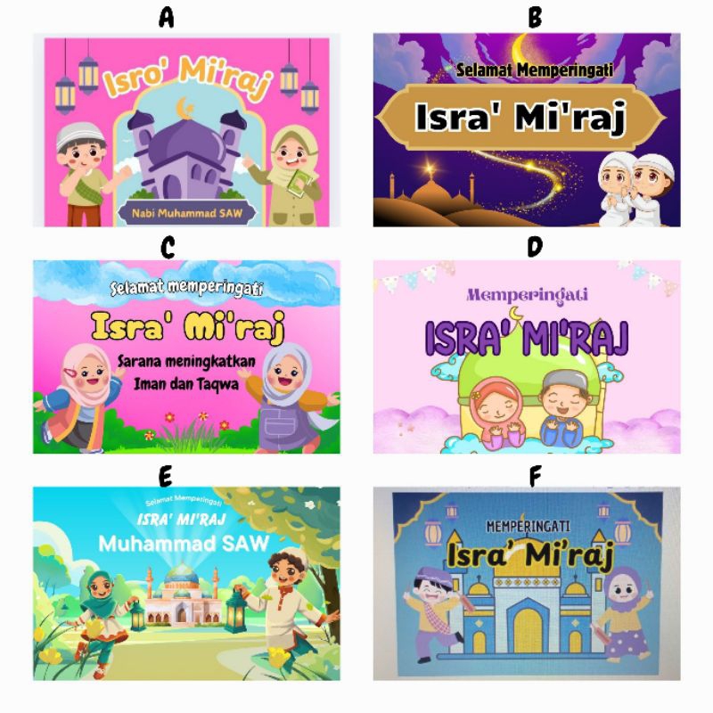 Jual POSTER PAWAI PAPAN PAWAI ISRA MIRAJ UK(30X20) BACA DESKRIPSI ...