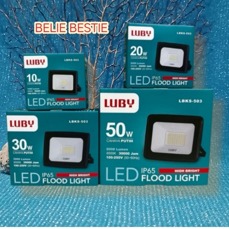 Jual lampu LED sorot / lampu tembak / LUBY SOROT LED 10-50 WATT listrik ...