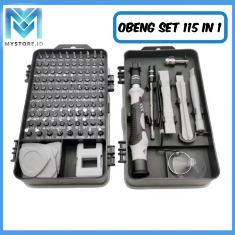 Jual Obeng Full Set 115 in 1/Obeng Set Alat Mini Reparasi Service Handphone Laptop Komputer PC ...