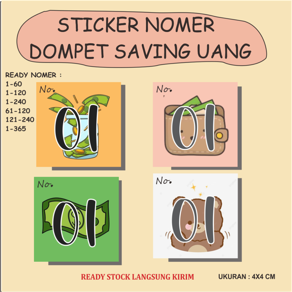 Jual STIKER NOMOR 1-60 DAN NOMOR 1-240, STIKER NOMOR 1-120 STIKER NOMOR ...
