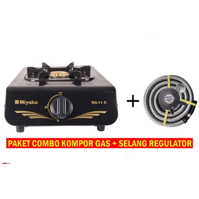 Jual Kompor Rinnai + Paket Selang Miyako Kompor Gas Satu Tungku KG-11C BATAM | Shopee Indonesia