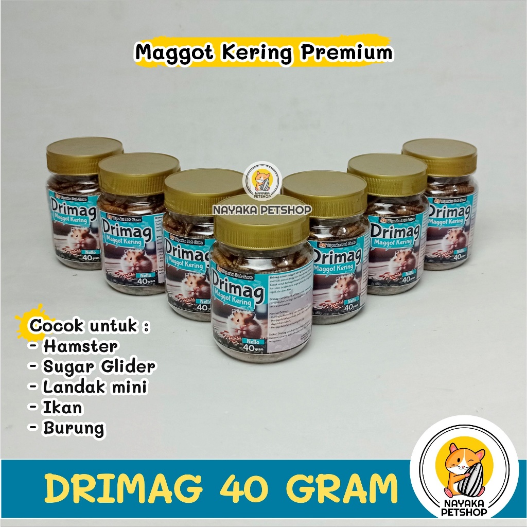 Jual Maggot Kering Hamster Drimag 40 gr Dried Pakan Landak Mini Ulat ...
