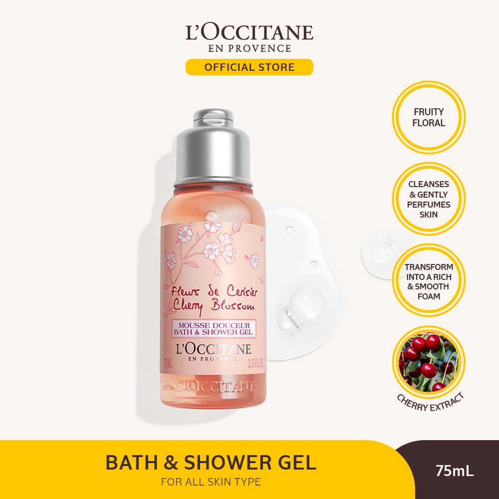 Jual L'Occitane Cherry Blossom Shower Gel 75ml - Sabun Mandi Travel Size | Shopee Indonesia
