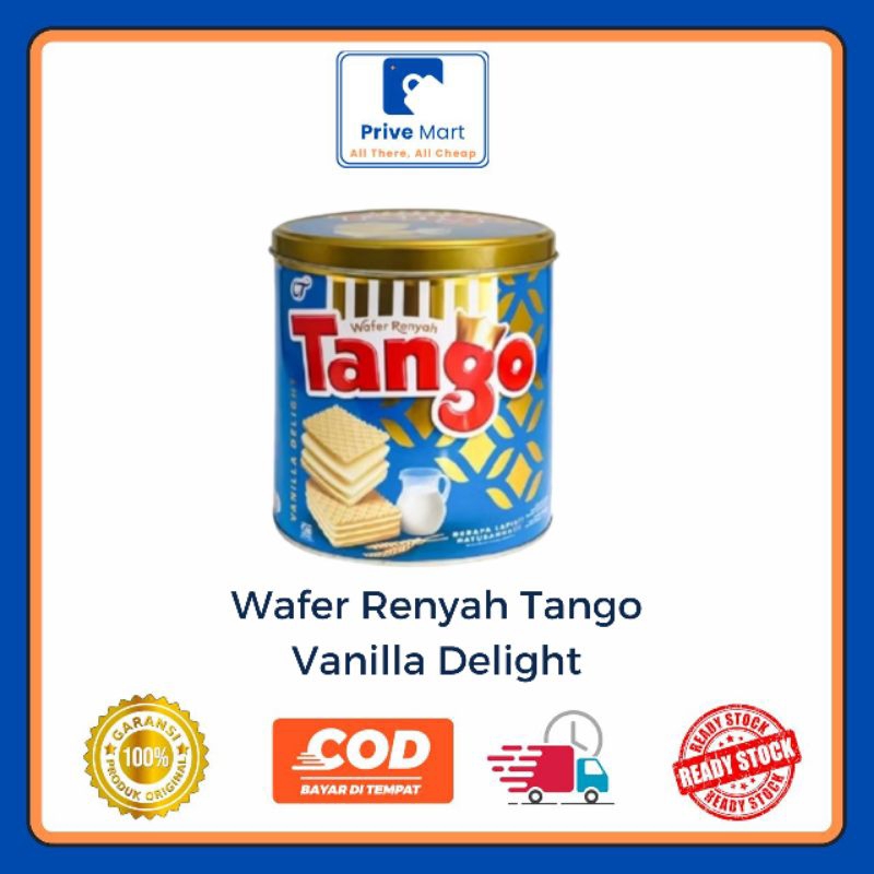Jual Wafer Renyah Tango Vanilla Delight 240g Prive Mart | Shopee Indonesia