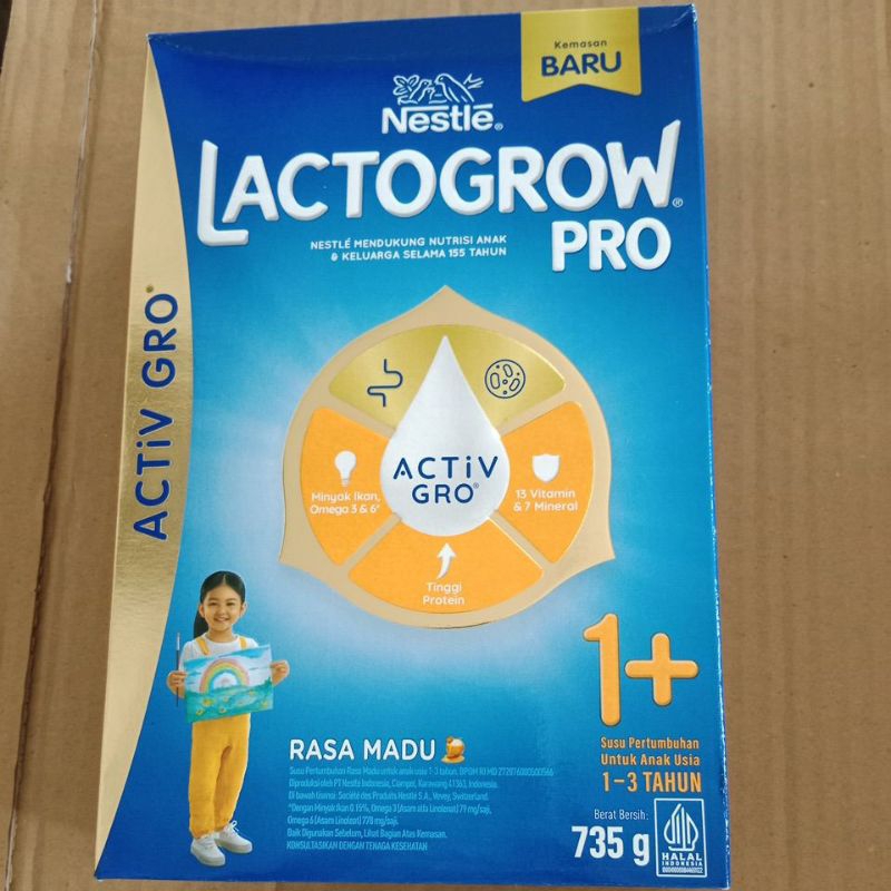 Jual NESTLE LACTOGROW PRO 1+ SUSU PERTUMBUHAN ANAK USIA 1-3 THN RASA ...