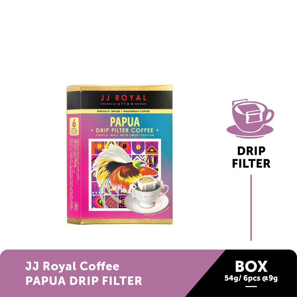 Jual JJ Royal Coffee Papua Arabica Drip Filter Inner Box 6sch | Shopee ...