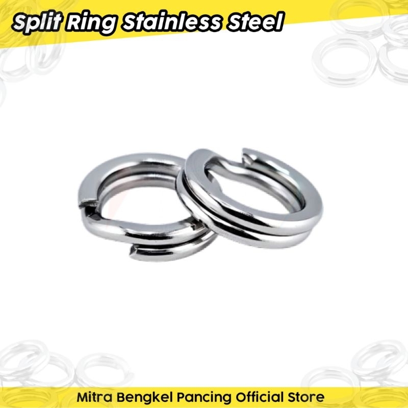 Jual Split Ring Stainless Steel Aksesoris Umpan Pancing 10Pcs | Shopee Indonesia