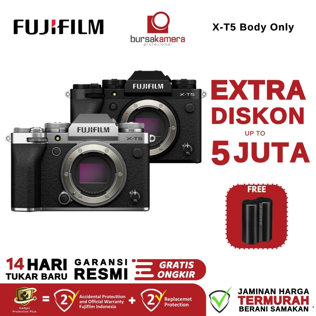 Jual FUJIFILM X-T5/XT5 Mirrorless Camera KIT BODY ONLY ORIGINAL ...