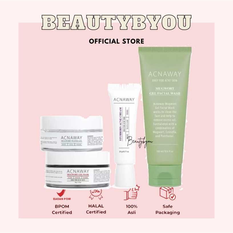 Jual Acnaway Mugwort Water Gel | Acnaway Mugwort Gel Mask | Stubborn ...