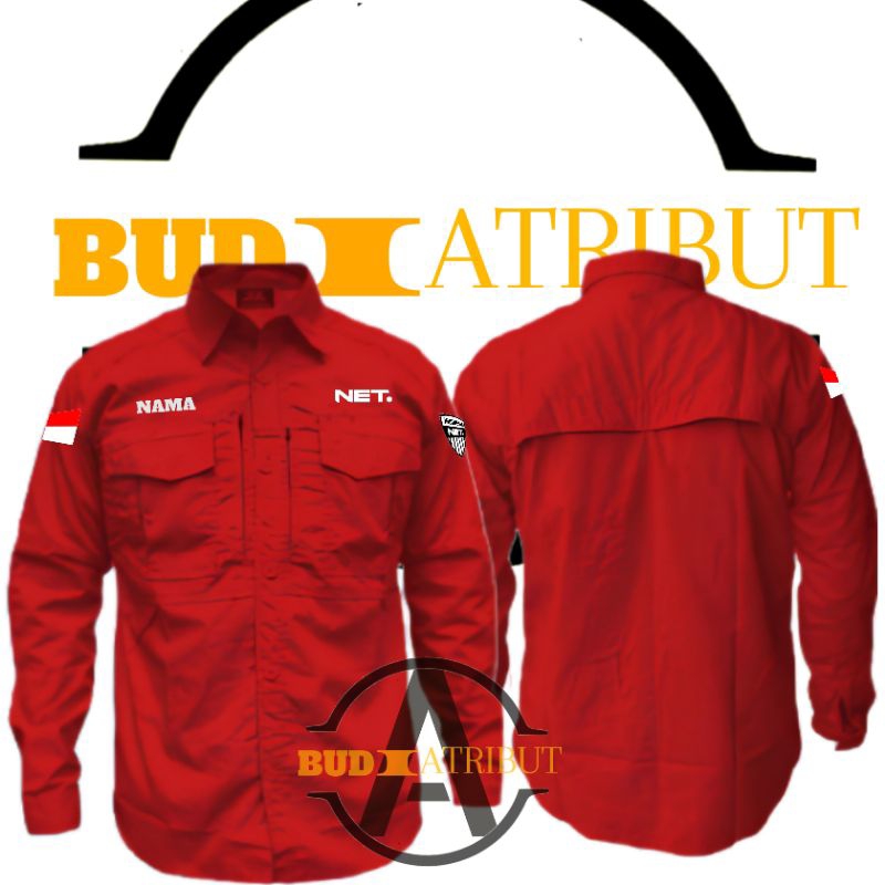 Jual kemeja net tv / kemeja pdh net tv / kemeja mteck net tv / kemeja ...