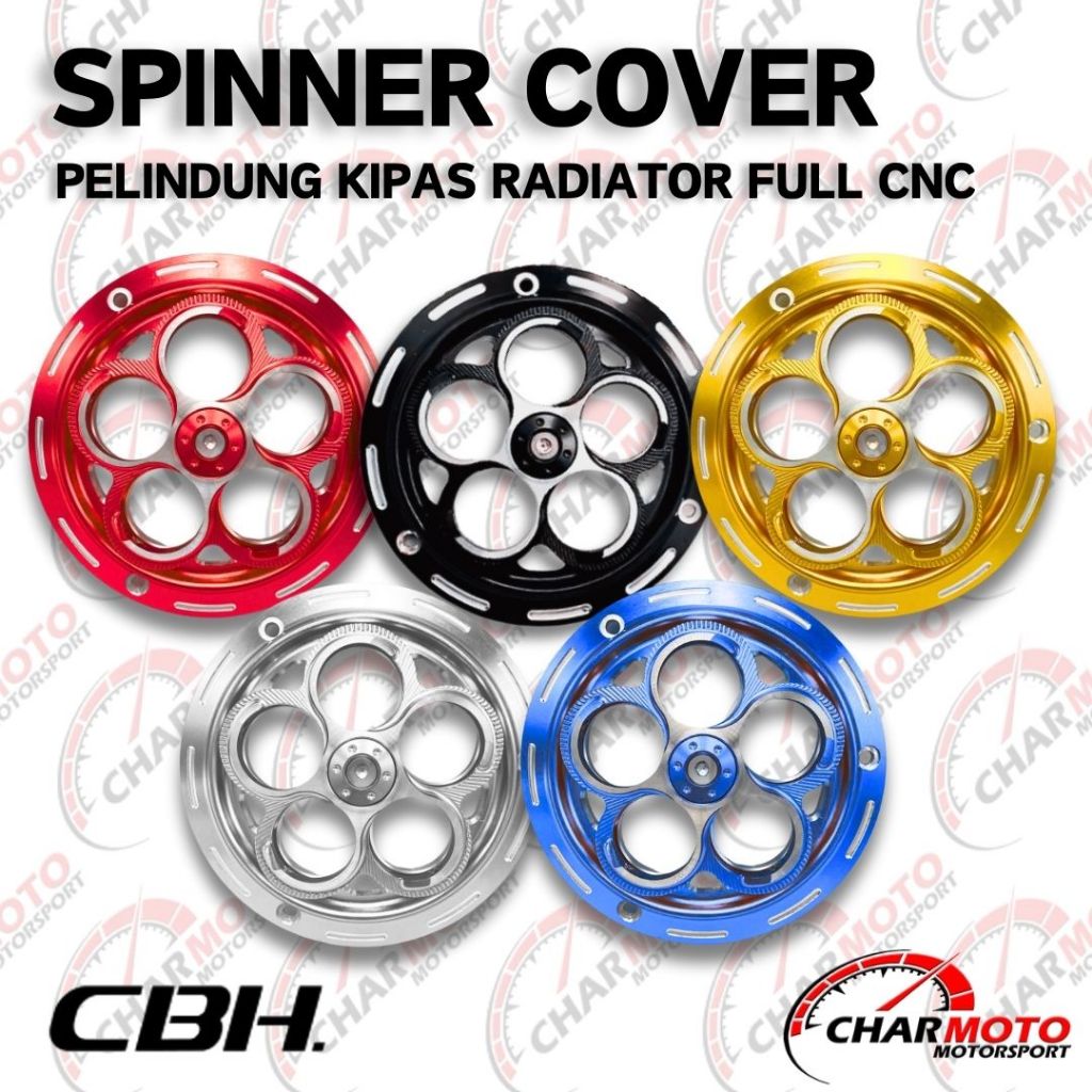 Jual Spinner Cover Radiator Spin Full Cnc Mio Vario Beat Scoopy Fino ...