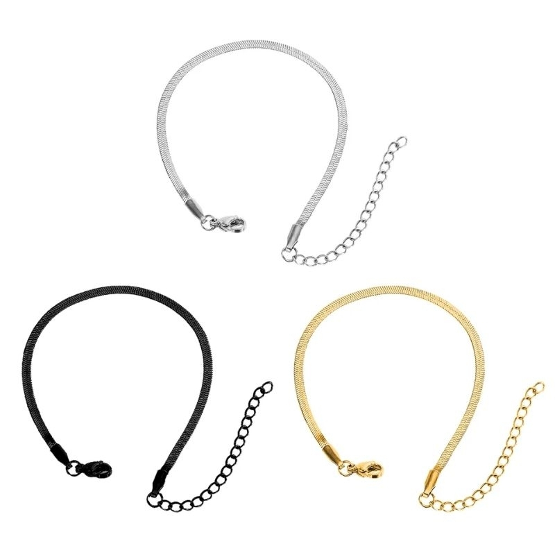 Jual GELANG TITANIUM MODEL BELUT GEPENG DENGAN LEBAR 5 MM ANTI KARAT ...