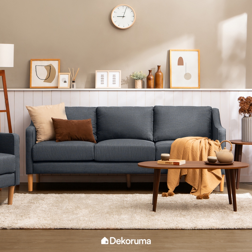 Jual Dekoruma EITO Sofa Tamu Minimalis 3 Dudukan Kain / Sofa 3 Seater ...