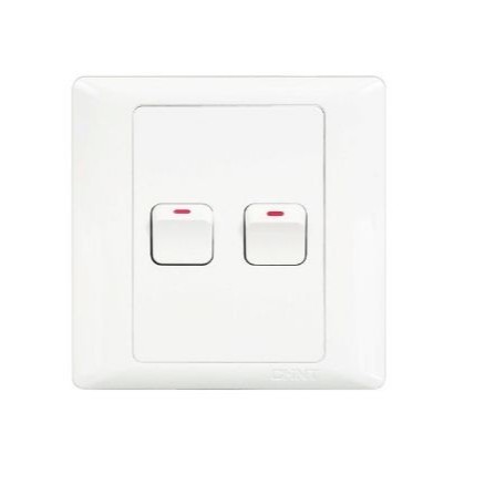 Jual Saklar 2-Gang 1-Way Switch Small NEW7-G005 CHINT White | Shopee ...