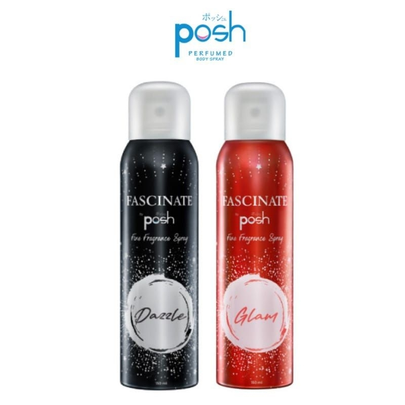 Jual Posh Parfum Body Spray Fascinate Dazzle & Glam Perfumed Cologne ...