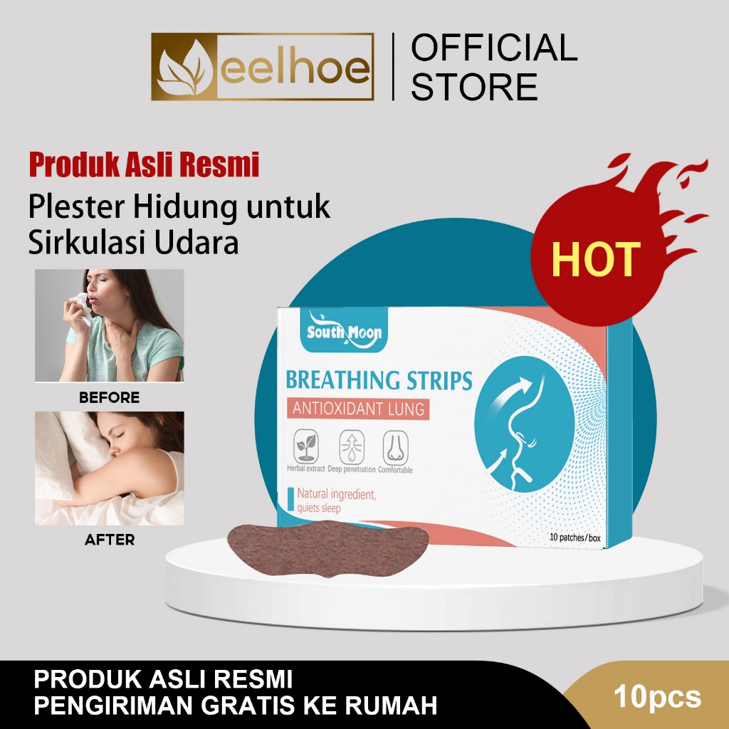 Jual South Moon Nasal Breathing Patch 10pcs Nasal Strip Anti Dengkur ...