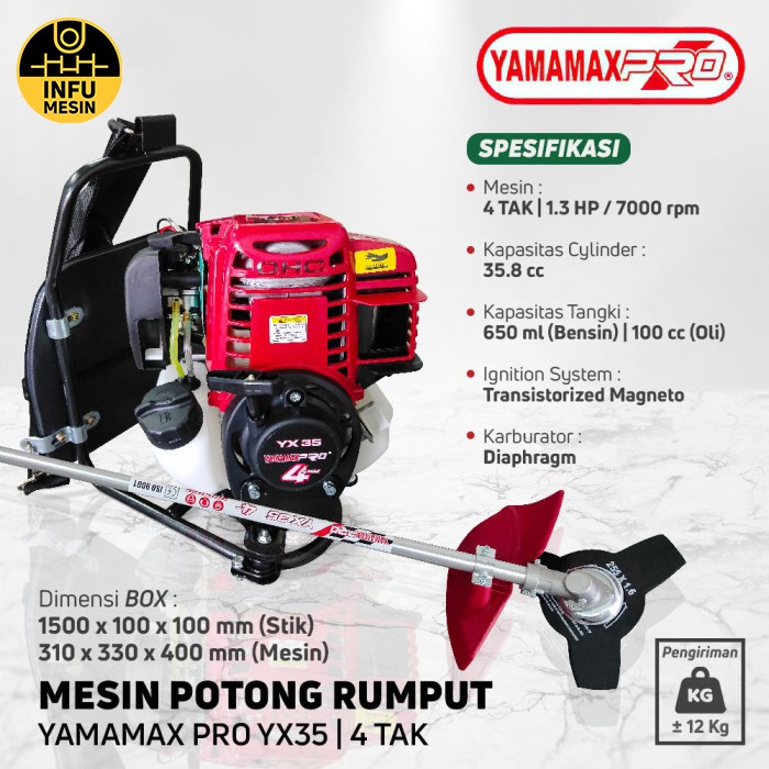 Jual Mesin Potong Rumput Gendong 4 TAK Yamamax YX35 | Shopee Indonesia