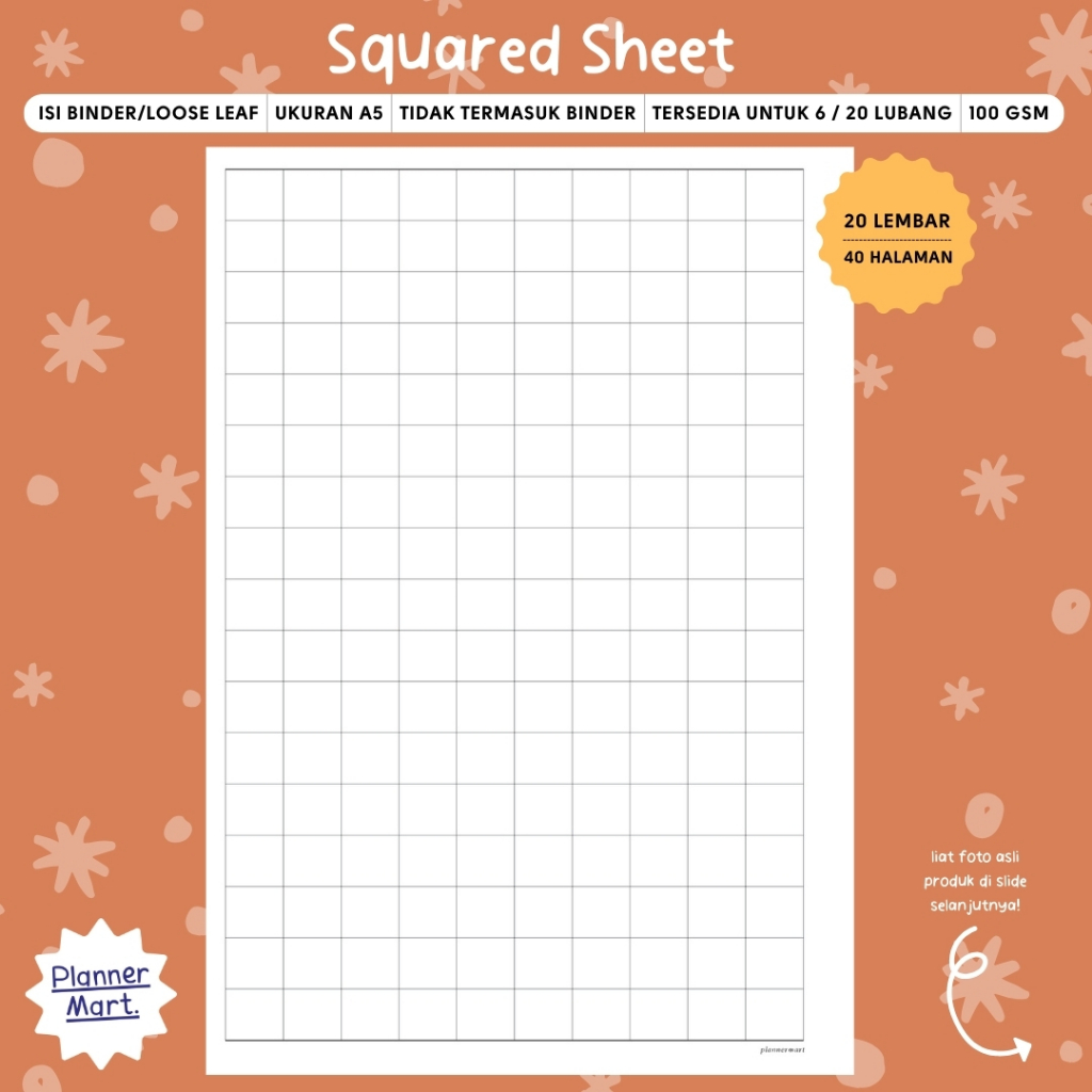 Jual Isi Binder A5 | Squared Sheet / Buku Kotak-Kotak | Shopee Indonesia